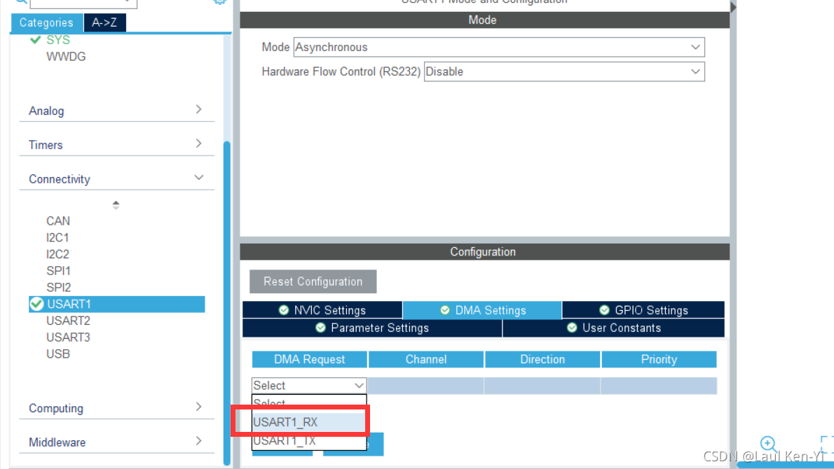 stm32cubemx下stm32中断与串口DMA通信_stm32cubemx uart dma-CSDN博客