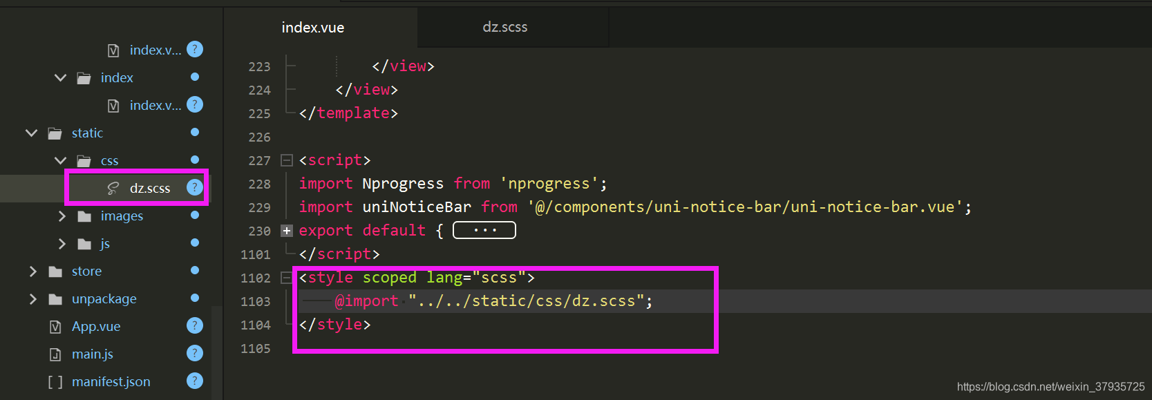uni-app引入外部scss文件_uniapp开发app如何动态引用css-CSDN博客