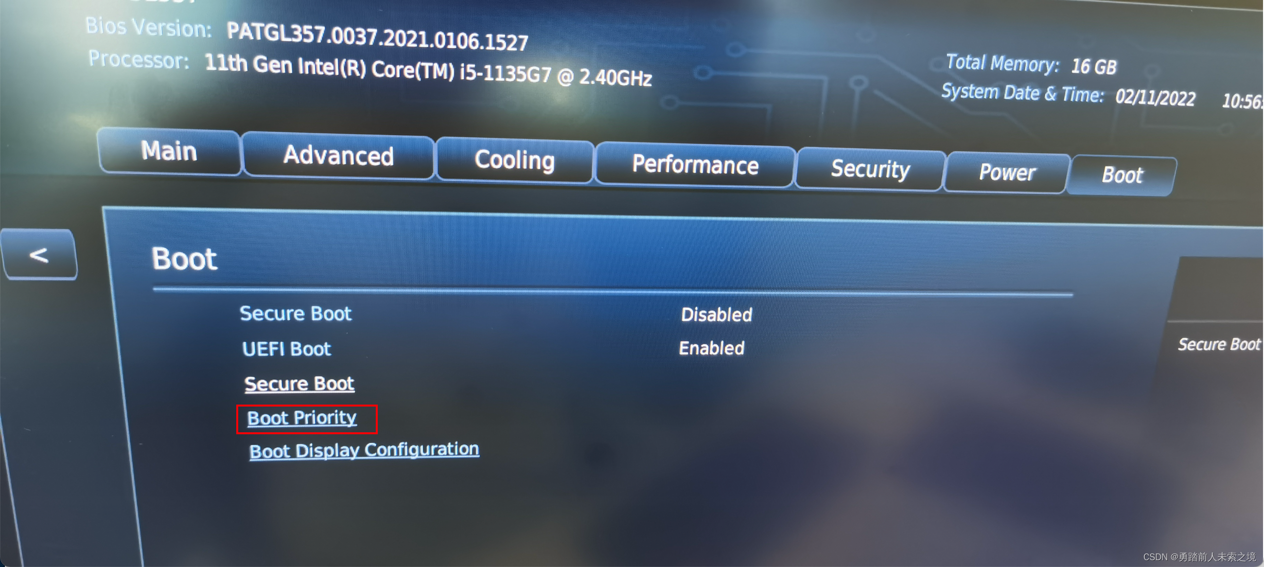 NUC11猎豹峡谷设置U盘启动_intel nuc 从u盘启动-CSDN博客