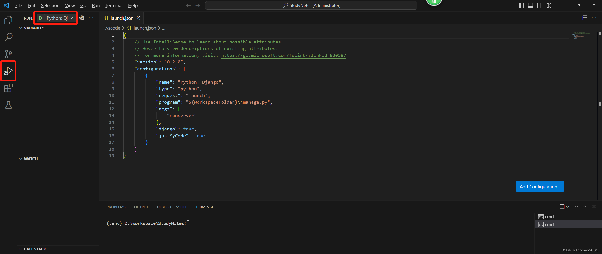 Vscode下配置Django项目环境（一）_vscode django-CSDN博客