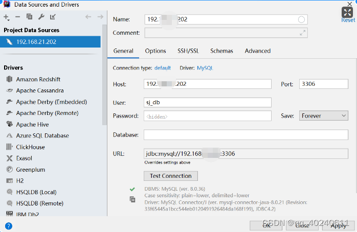 idea连接数据库出现Server returns invalid timezone. Go to ‘Advanced‘ tab and set ‘serverTimezone ...