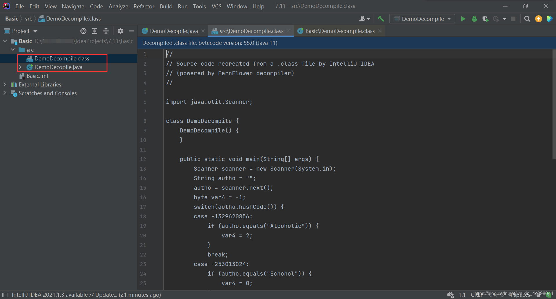 Idea反编译步骤(以java文件为例)idea 反编译 Csdn博客