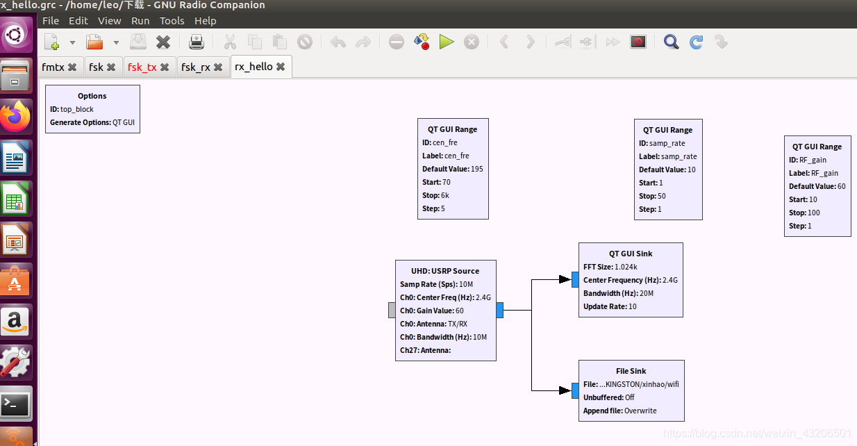GNU Radio基础操作与简易MATLAB分析_gunradio系统在matlab-CSDN博客