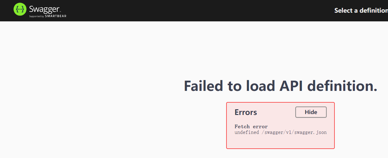 【Bug】Fetch error undefined /swagger/v1/swagger.json_fetch errorundefined-CSDN博客