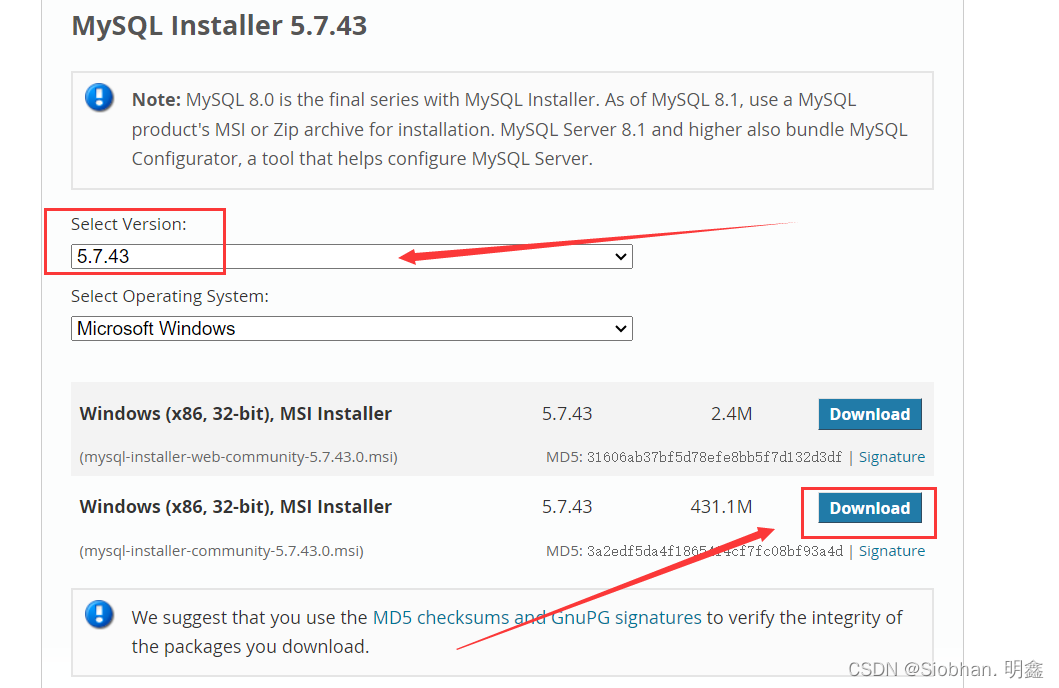 MySQL 2 环境搭建（MySQL5.7.43和8.0.34的下载；8.0.34的安装、配置教程 ）_mysql安装包下载-CSDN博客