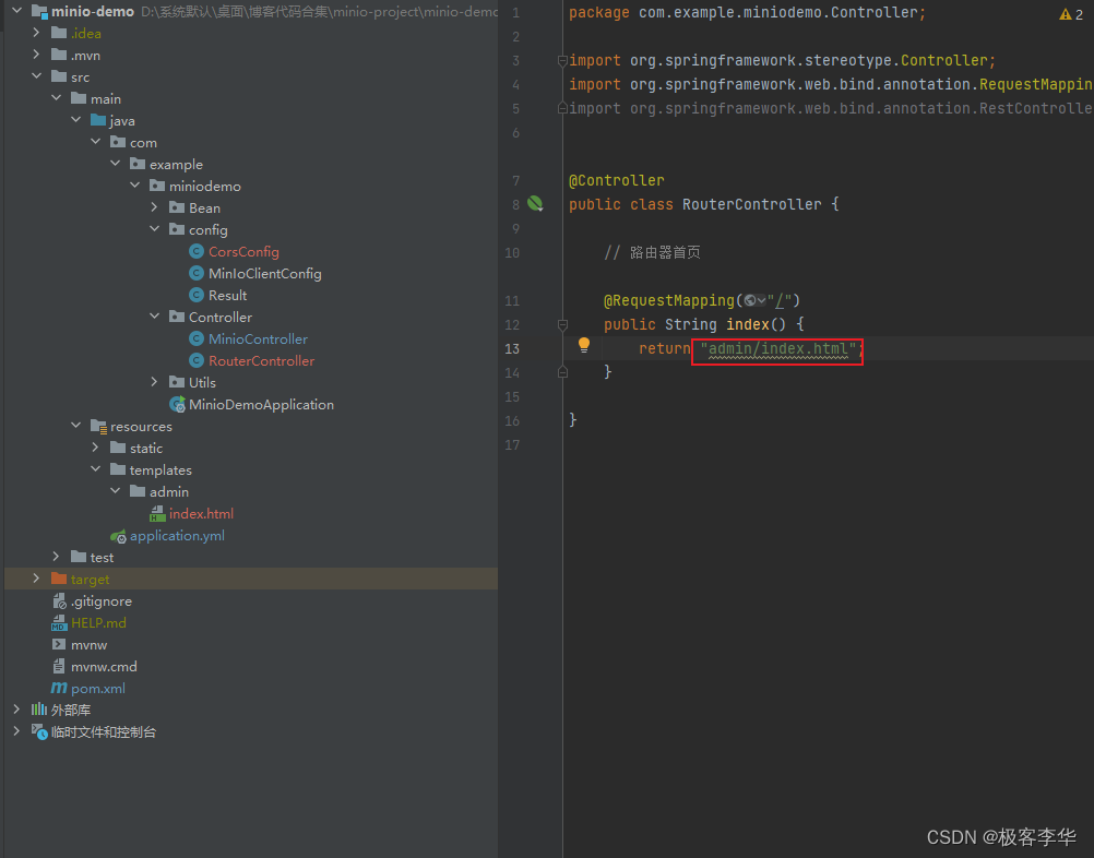 springboot 出现 Cannot resolve MVC View ‘index‘ 问题解决办法，前后端不分离项目前端文件存放位置，已经如何访问_cannot resolve mvc ...
