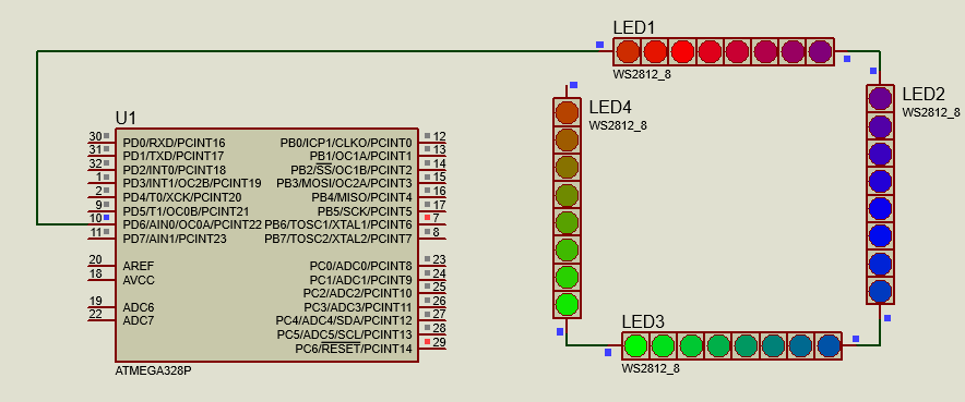 proteus+arduino+ws2812仿真做彩虹流水灯带环_arduino动手做(200)---幻彩led灯带-CSDN博客