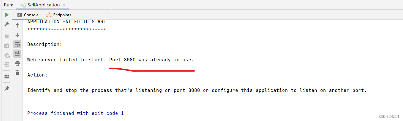 SpringBoot端口被占用_spring boot项目出错显示端口被占用-CSDN博客