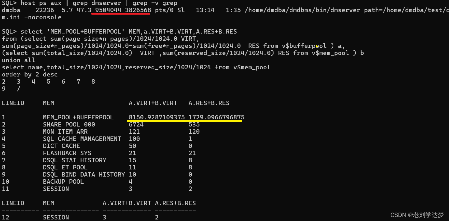 dm8 什么时候视图中统计的内存会超过OS_sort buf global total size(mb)-CSDN博客