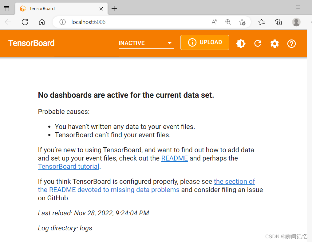 No dashboards are active for the current data set.-CSDN博客
