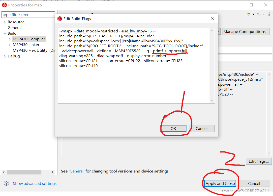 CCS（MSP430）：gmake: Target ‘all‘ not remade because of errors._gmake: target 'all' not remade ...