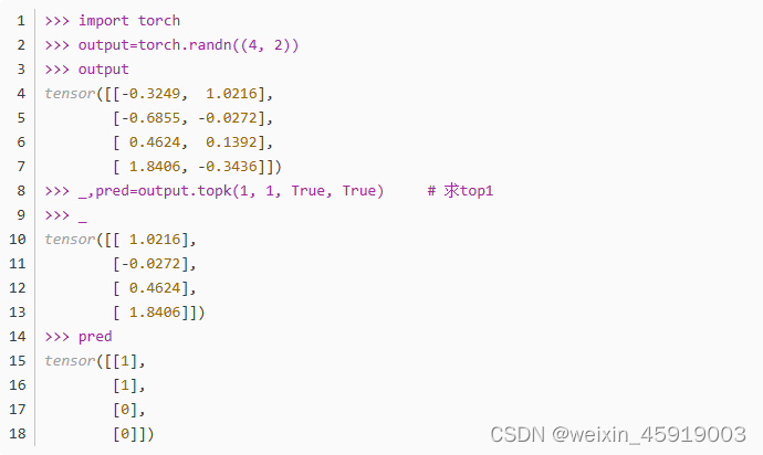 计算top1、top5的分类准确率辅助函数_计算topk准确率的代码-CSDN博客