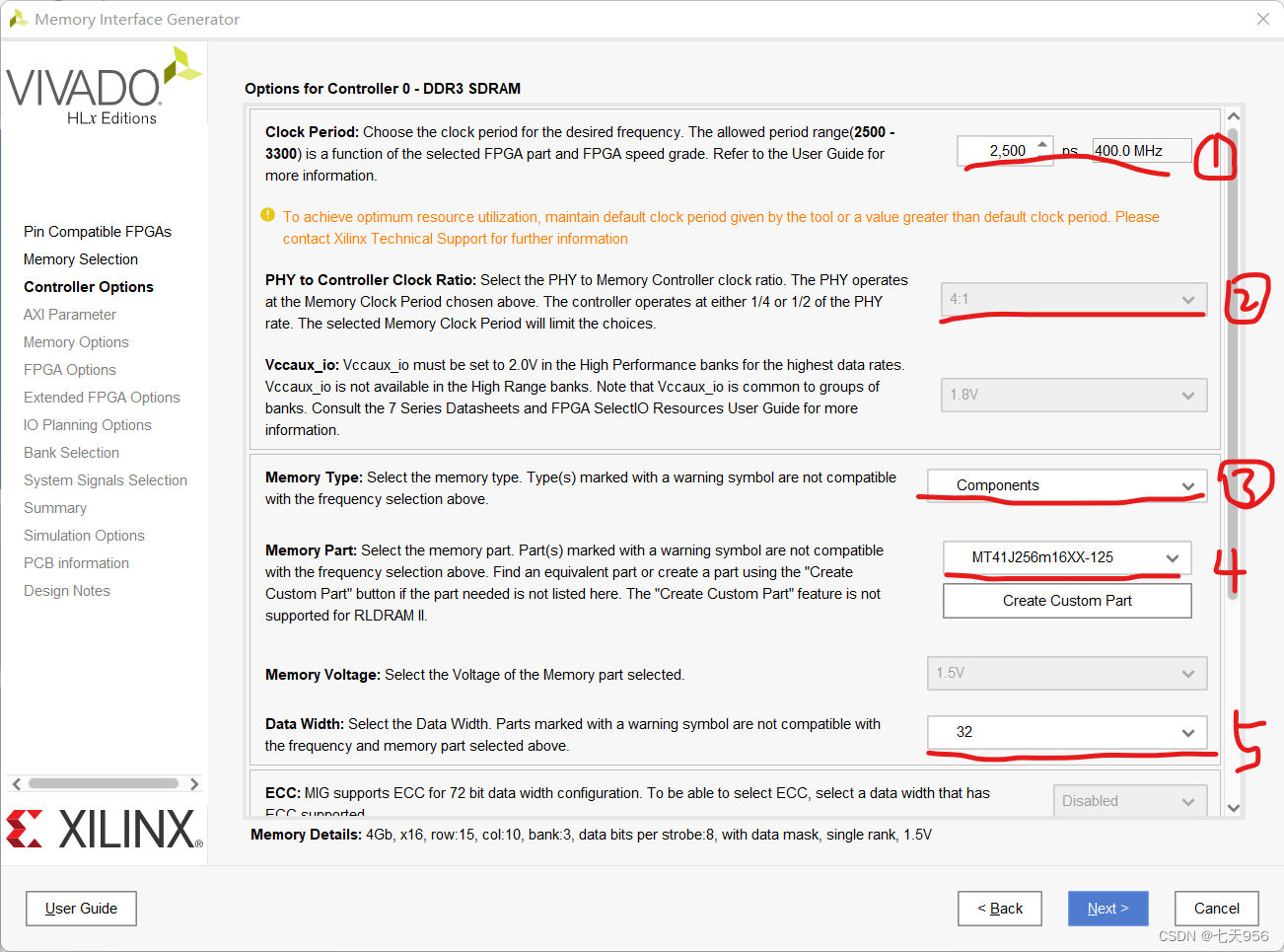 Xilinx32bit位宽DDR3读写控制模块编写（1）——MIGip核的设置_mig ip核的掩码-CSDN博客