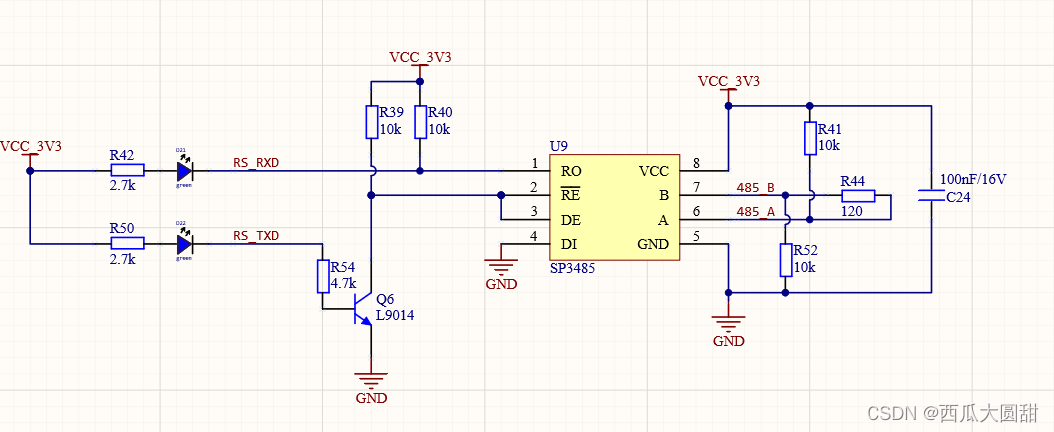 经典电路解析：SP3485自收发电路与I2C总线应用-CSDN博客