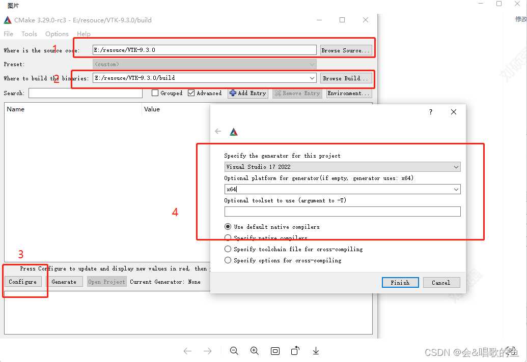 VTK的编译和部署，配合c++和visual studio2022，VTK开发环境的配置_vtk编译-CSDN博客