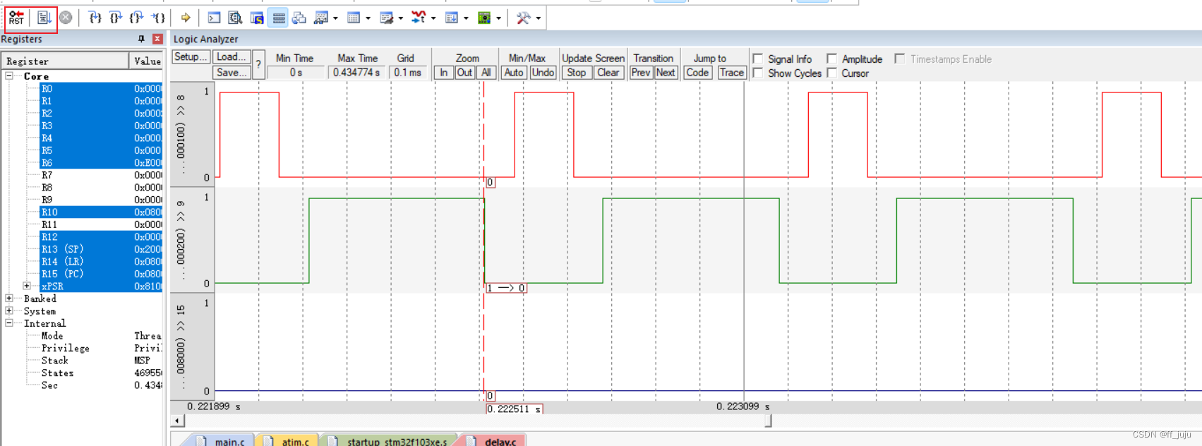 使用Keil虚拟仿真示波器仪_keil 示波器-CSDN博客