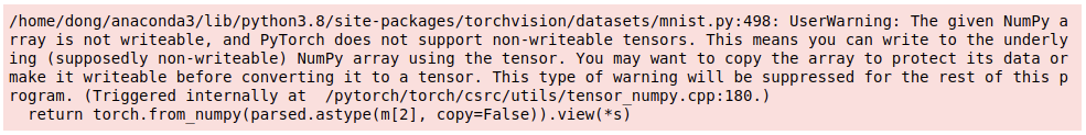 Pytorch | 报错The given NumPy array is not writeable,and PyTorch does not support non-writeable ...