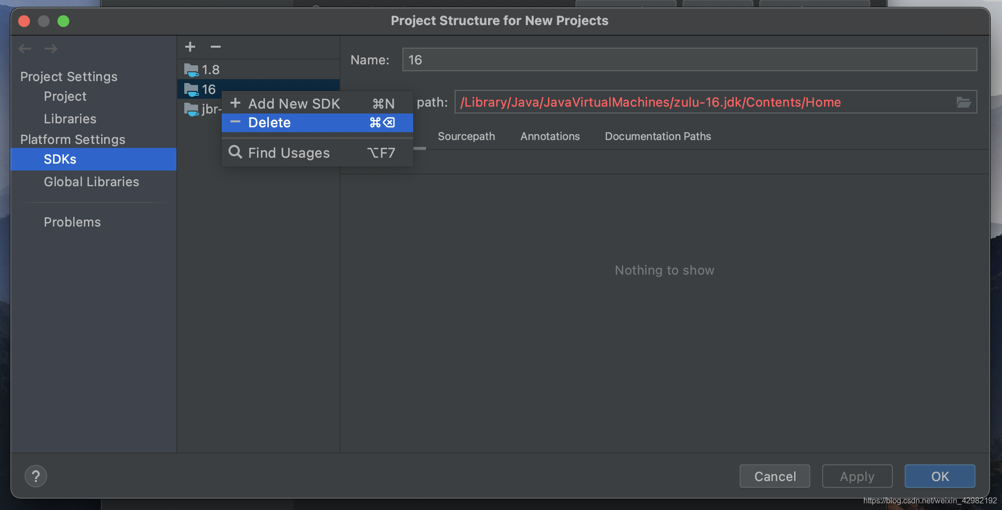 【intellij IDEA使用方法】Project SDK中删除无效的JDK版本_idea 清理 下载的 sdk scala版本-CSDN博客