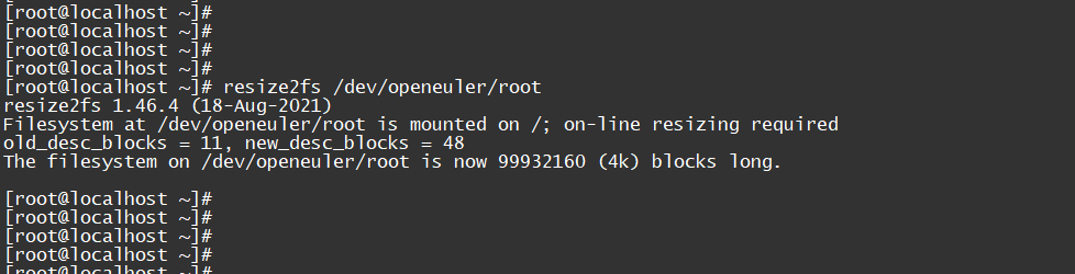 xfs_growfs: /dev/openeuler/root is not a mounted XFS filesystem-CSDN博客