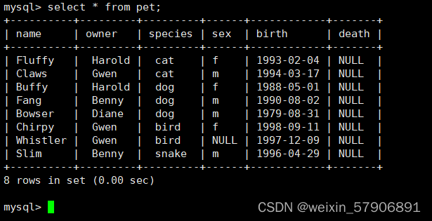Linux下MySQL查看已建好的表，出现No database selected解决方案_linux mysql no database selected-CSDN博客