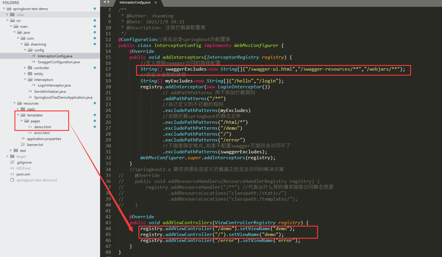 springboot拦截器配置排除拦截(主要是swagger)_拦截器排除swagger-CSDN博客