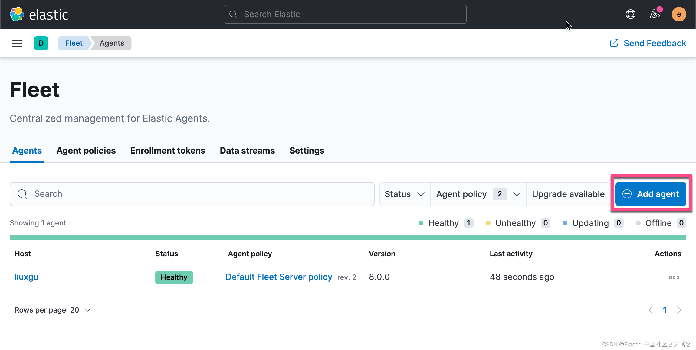 Observability：使用 Elastic Agent 来摄入日志及指标 - Elastic Stack 8.0-CSDN博客