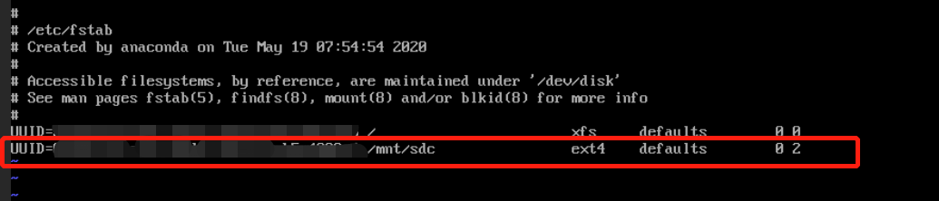在 fstab文件中配置 UUID方式自动挂载数据盘、swap、目录（**）_fstab uuid-CSDN博客