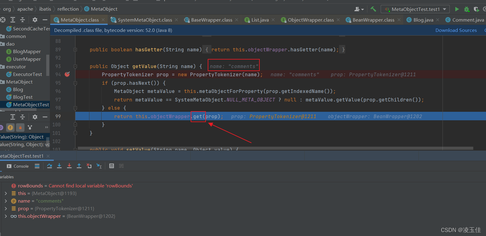 Mybatis源码学习六（MetaObject)_metaobject.getvalue-CSDN博客