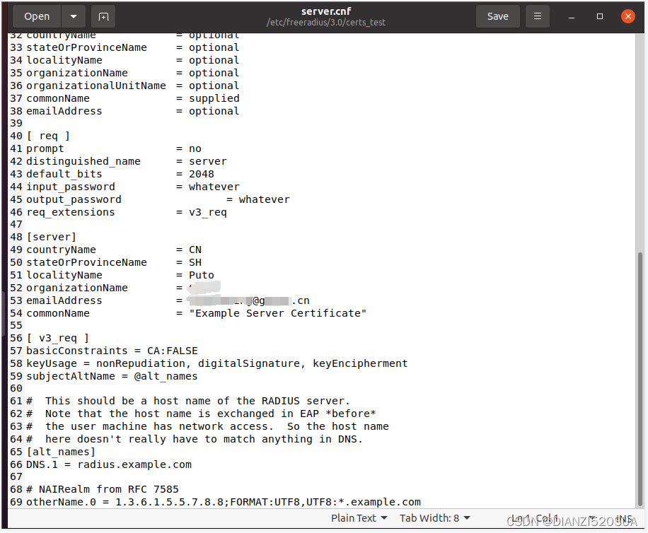 EAP-TLS实验之Ubuntu20.04环境搭建配置（FreeRADIUS3.0）(四)_freeradius 3.0版本官方手册-CSDN博客
