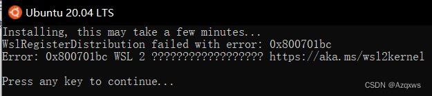 win11 WSL2_0x800701bc wls2-CSDN博客