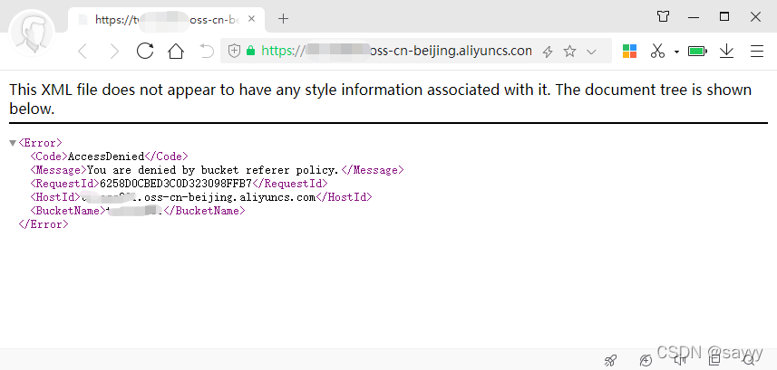 【aliyun oss】You are denied by bucket referer policy-CSDN博客