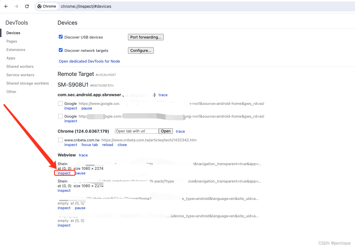 mac电脑用谷歌浏览器对安卓手机H5页面进行inspect_mac chrome inspect-CSDN博客