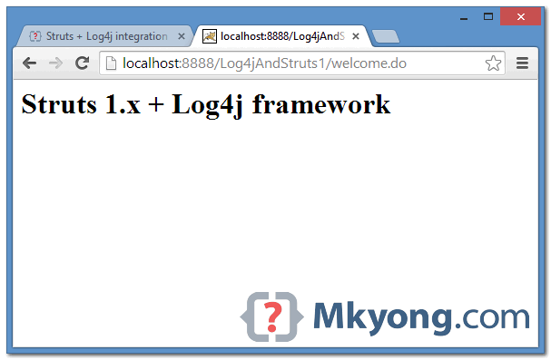 Struts + Log4j集成示例-CSDN博客