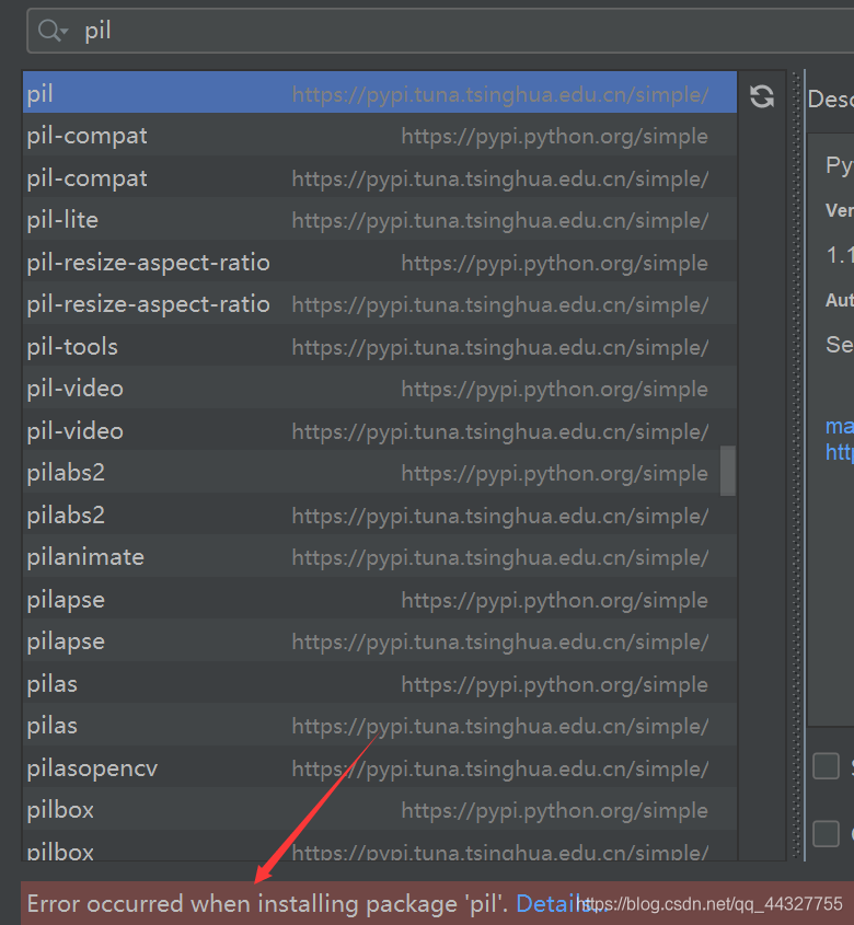 PIL库在PyCharm安装失败解决办法_pycharm安装pil失败-CSDN博客