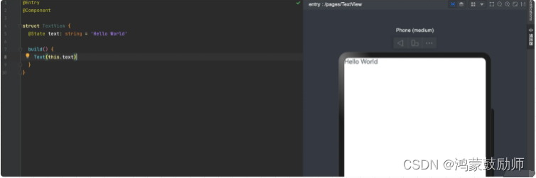 【鸿蒙实战开发】HarmonyOS-ArkUI教程Text视图的使用_鸿蒙 text 放函数-CSDN博客