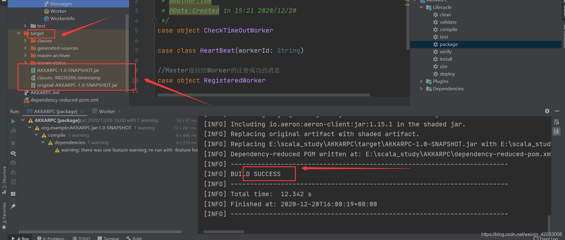 使用akka框架和scala语言编写简单的rpc通信案例并打包到linux机器上模拟提交到集群上运行akka框架 打包运行 Csdn博客