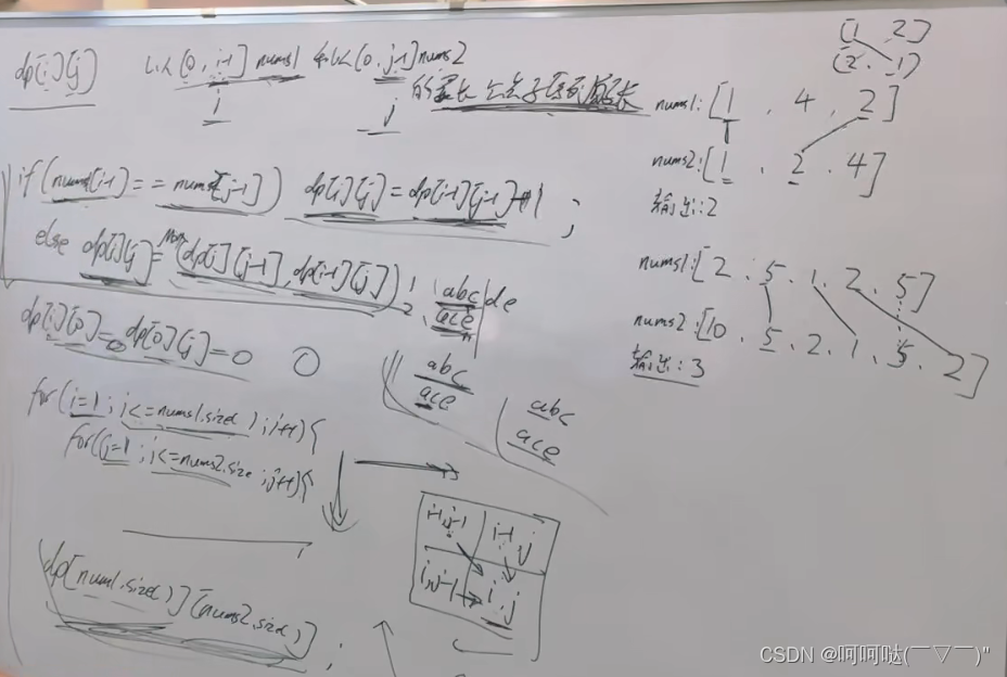 leetCode 1035.不相交的线 动态规划 + 滚动数组 （最长公共子序列）-CSDN博客