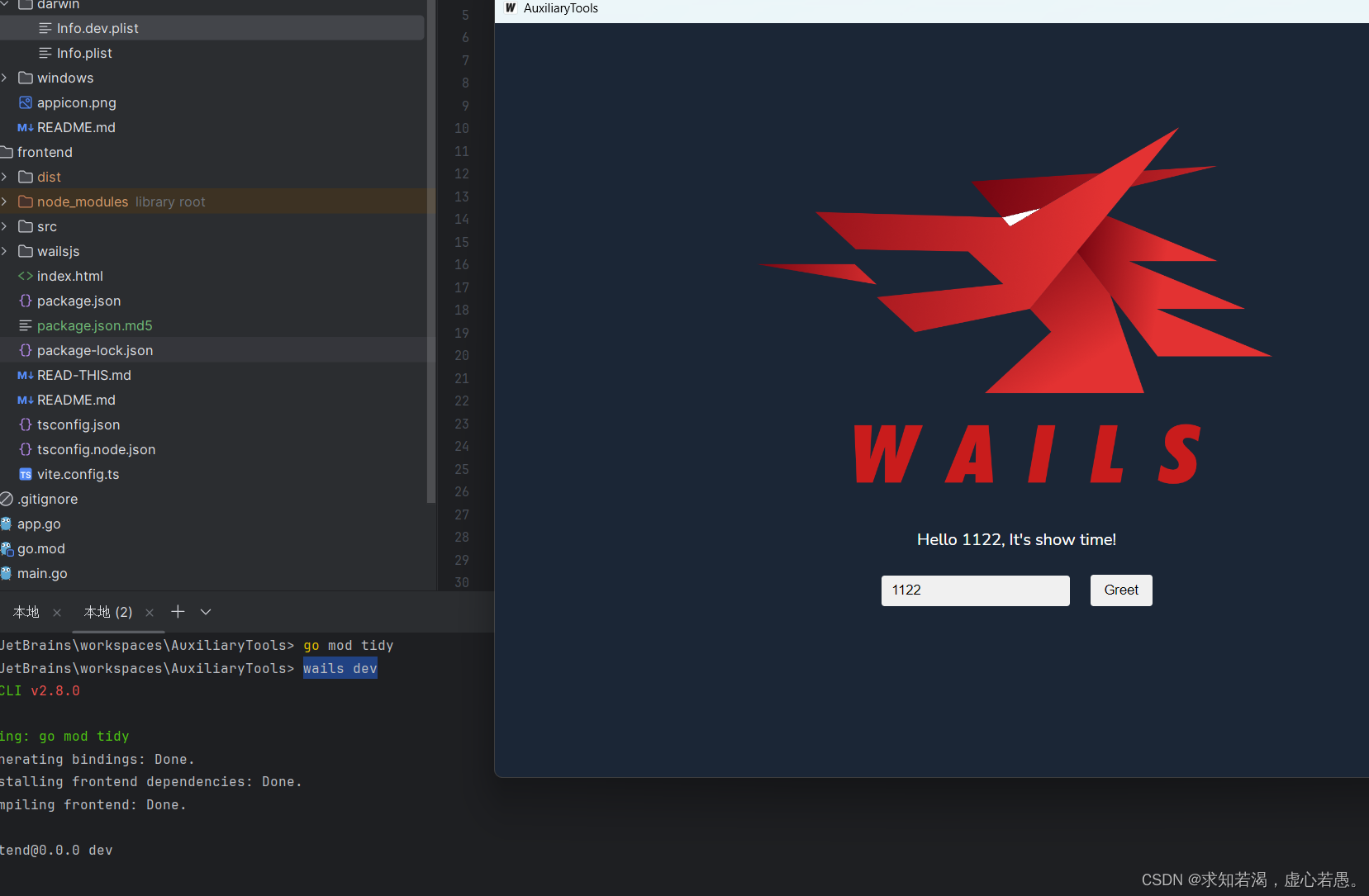 wails 创建Go 项目_wails go-CSDN博客
