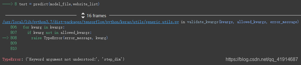 TypeError(‘Keyword argument not understood:‘, ‘***‘) in keras.models load_model_keyword argument ...