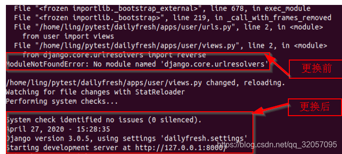 django解决：ModuleNotFoundError: No module named ‘django.core.urlresolvers‘_modulenotfounderror: no ...