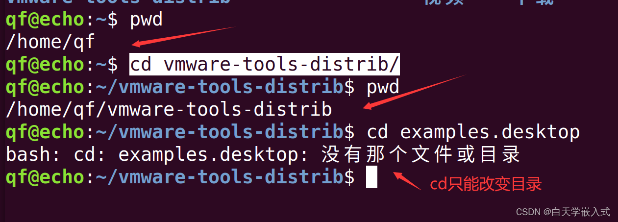 Linux中的简单操作 ls/tar/pwd/cd/mkdir/touch 等_vmware中linux终端pwd的命令-CSDN博客