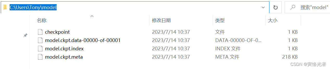 Tensorflow预训练模型ckpt与pb两种文件类型的介绍_ckpt文件-CSDN博客