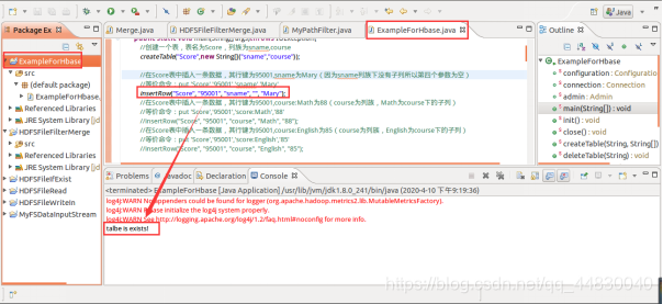 HBase分布式数据库操作与编程——HBase 练习、HBase Shell数据库表创建、HBase Shell数据访问操作、HBase Java API编程_当运行命令:put ...