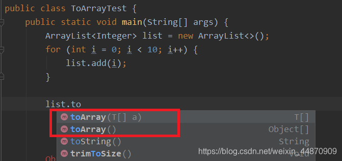 解析ArrayList的toArray方法的使用：ArrayList转为数组_arraylist toarray-CSDN博客