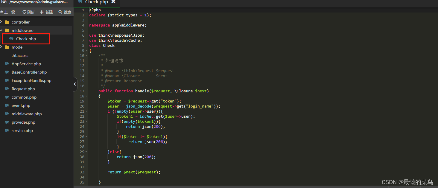 TP6：ThinkPHP6 中间件创建与路由应用详解-CSDN博客