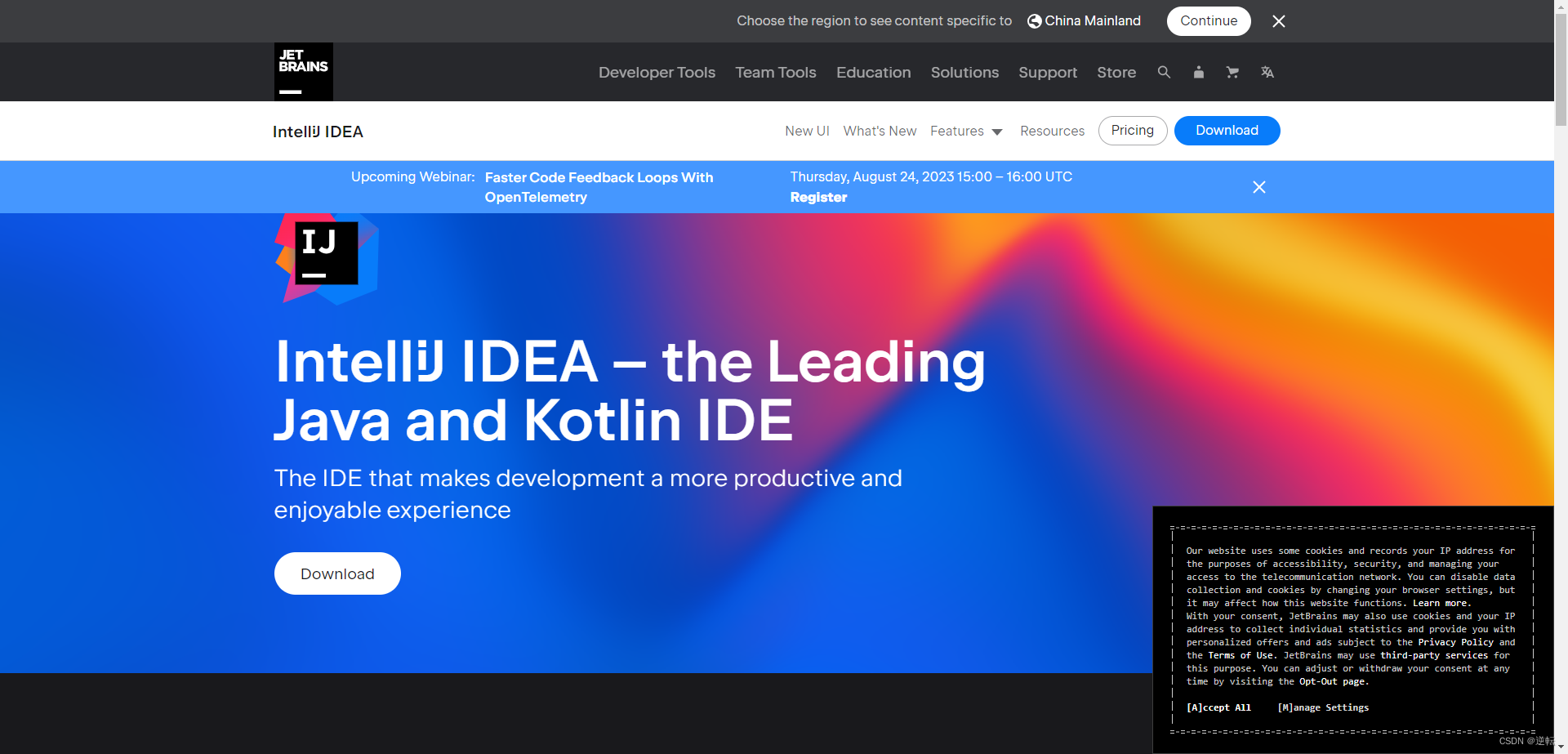 IntelliJ IDEA 官方网站 idea官网 http://www.jetbrains.com/idea/-CSDN博客