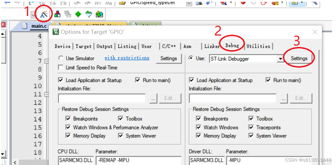 MDK Keil5调试STM32F407时，Debug后直接运行。原因未找到_stm32debug直接运行了-CSDN博客