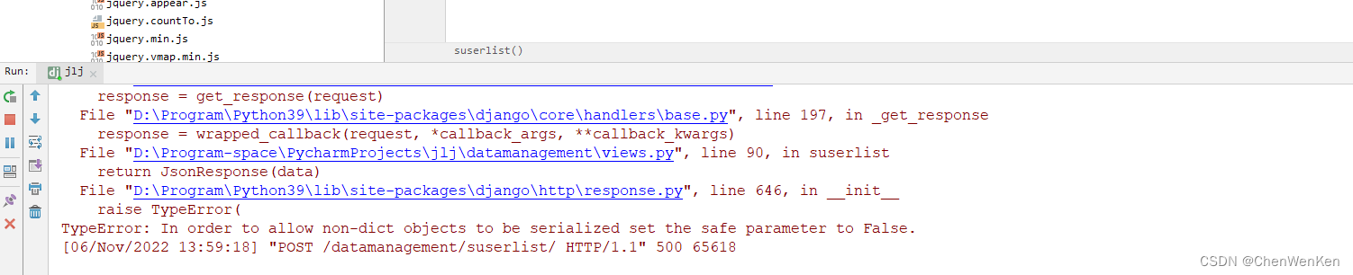 TypeError: In order to allow non-dict objects to be serialized set the safe parameter to False ...