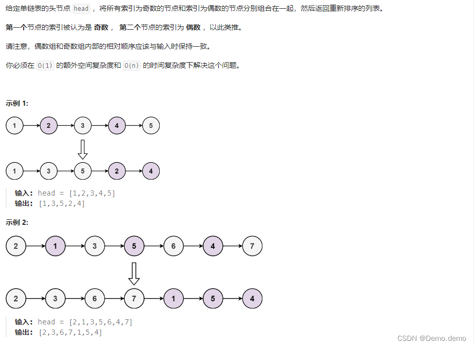 Leetcode刷题笔记题解(c):328 奇偶链表 Csdn博客
