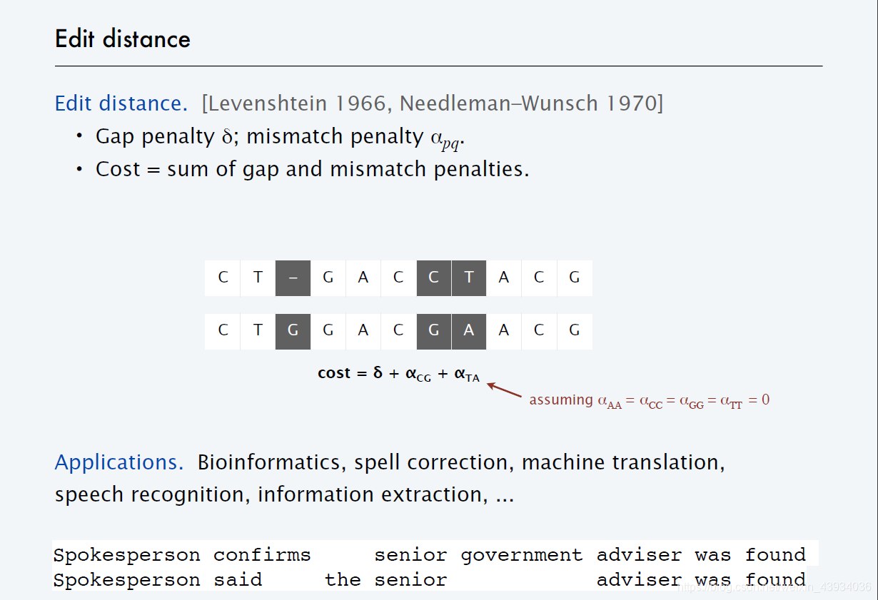 Hirschberg's algorithm 最小编辑距离优化算法_hirschberg算法-CSDN博客